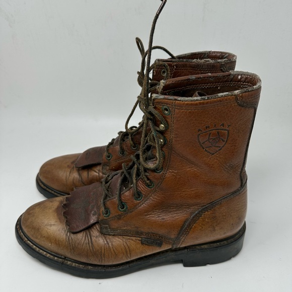 Ariat | Shoes | Ariat Mens Ats Cascade 8 Work Boots Leather Sz Ee Lace ...
